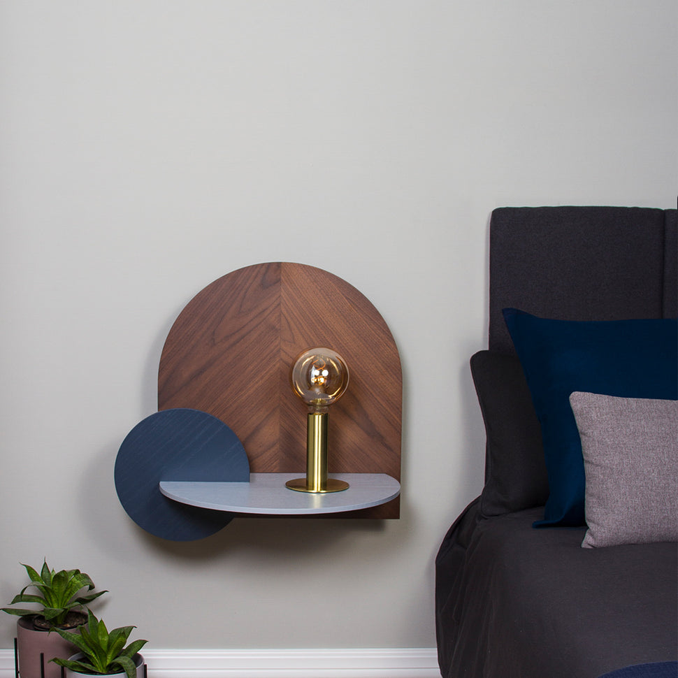 Alba floating nightstand DUO · Oak oval – Woodendot