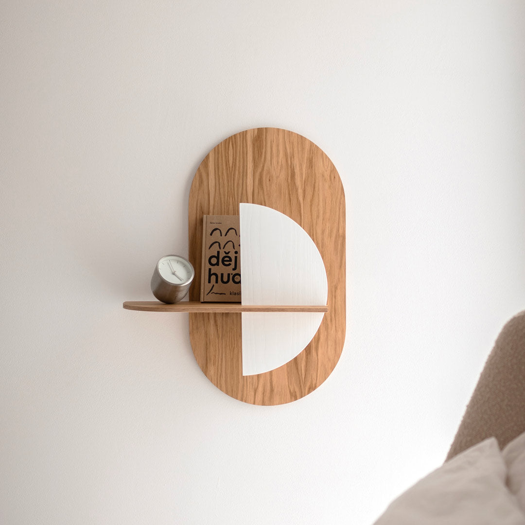 Alba Wall Shelf DUO · Oak herringbone – Woodendot