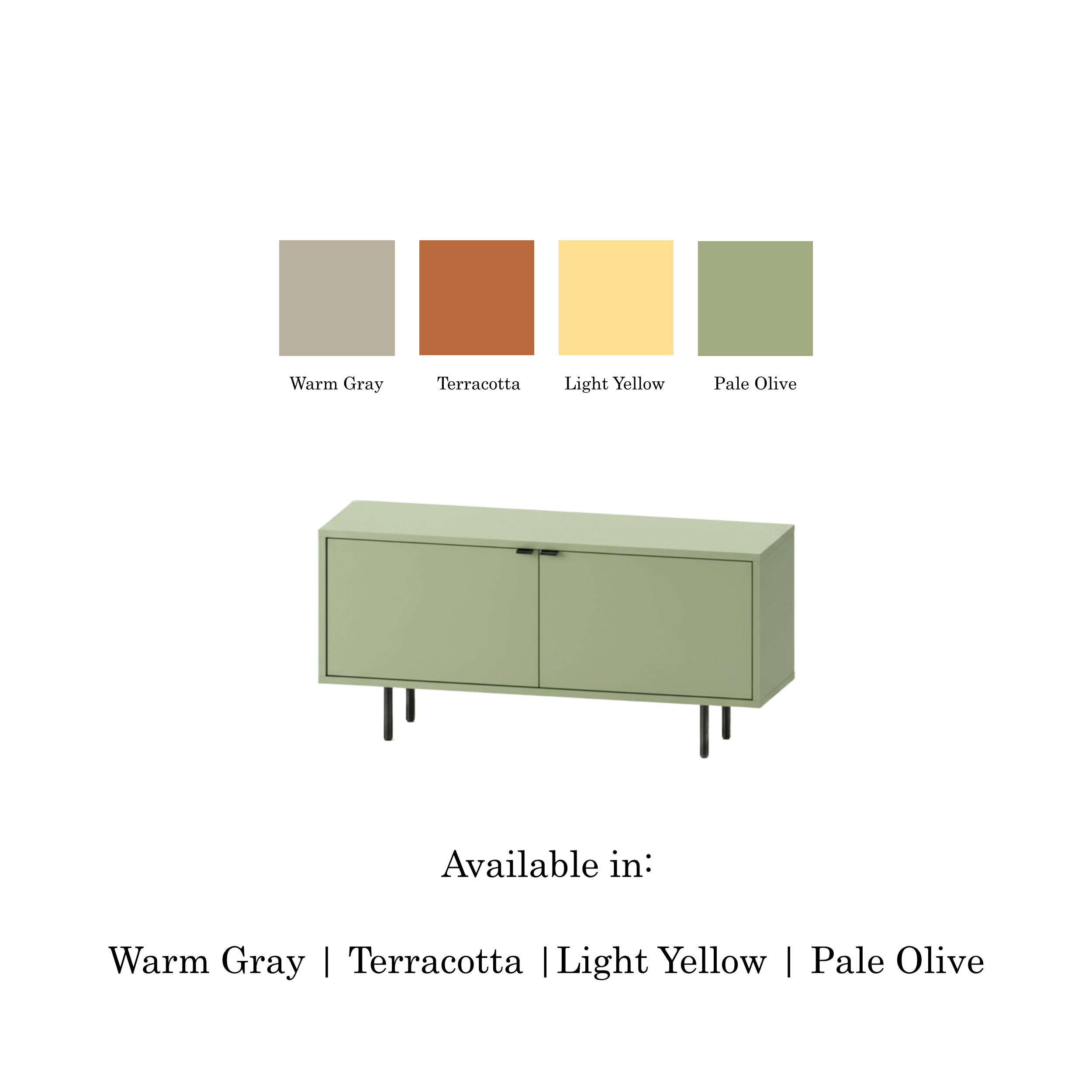 Pau Two-Door TV Stand · Custom Color – Woodendot