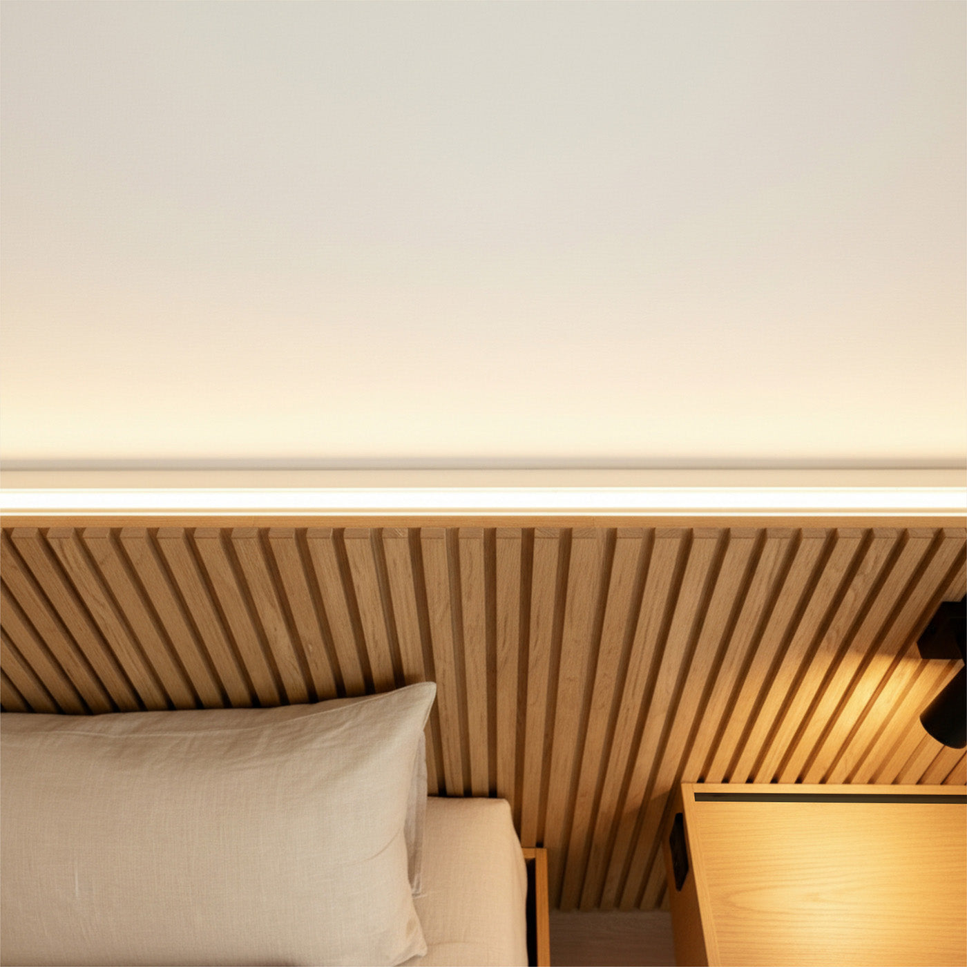 Stoa · Tête de lit avec chevets au sol en Chêne naturel - lit 140 cm ...