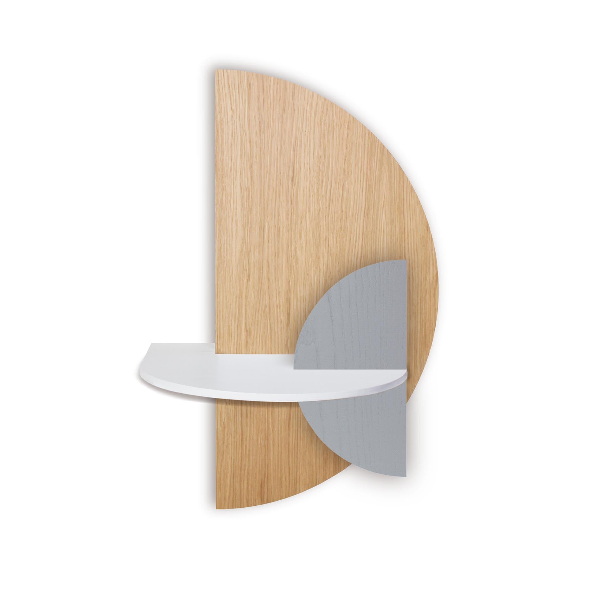 Alba Floating Nightstand DUO · Oak semicircle – Woodendot