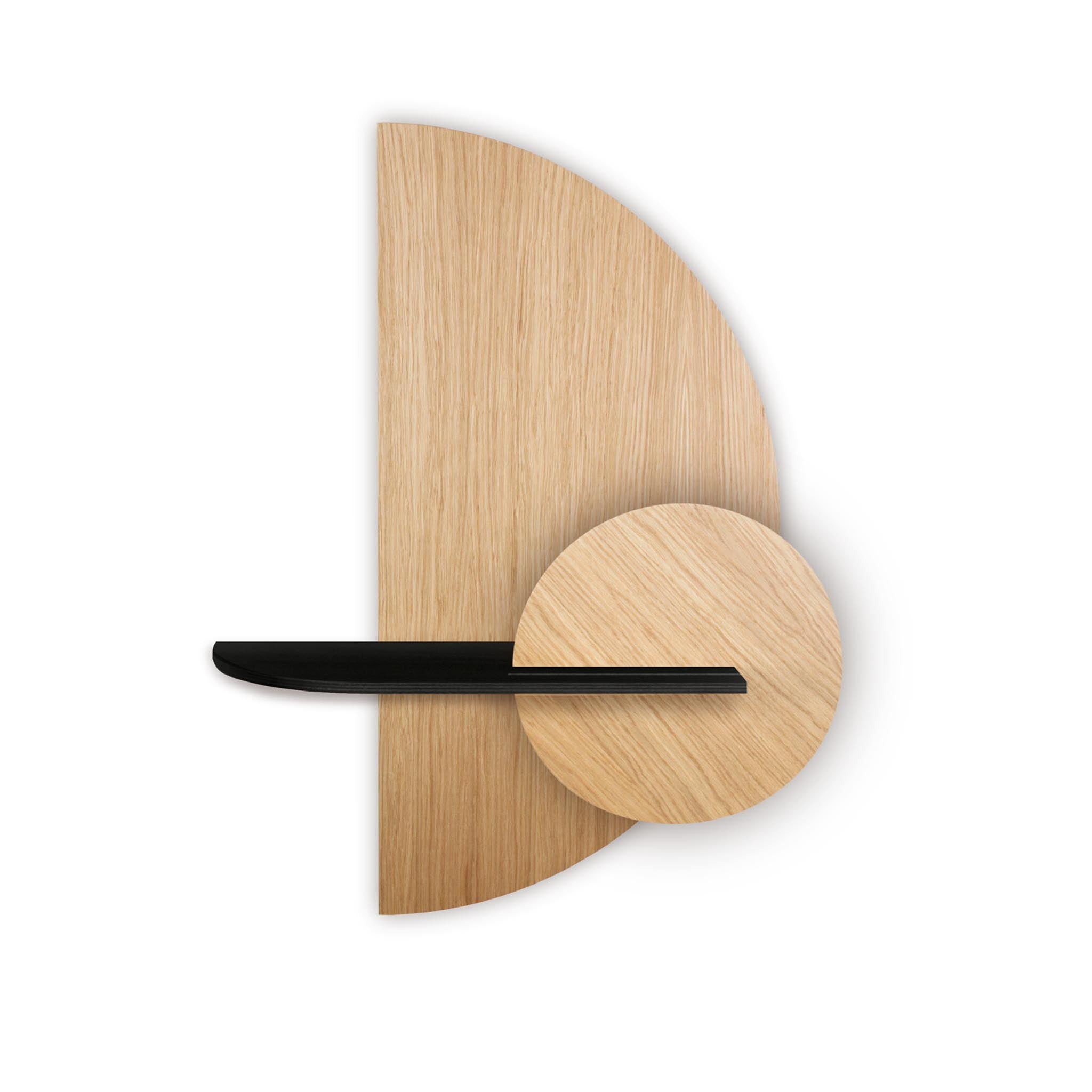 Alba Wall Shelf DUO · Oak semicircle – Woodendot