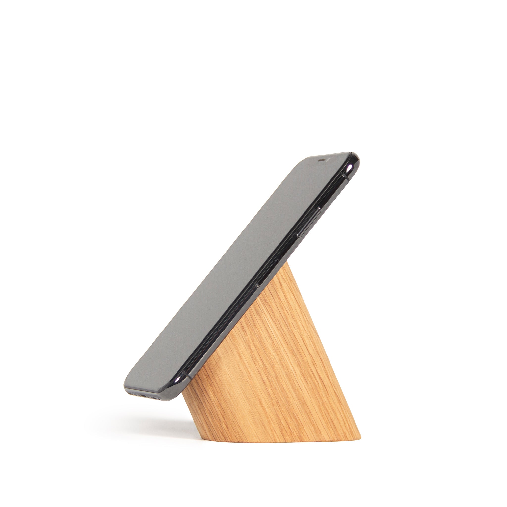Risco Floating Smartphone Stand · Oak – Woodendot