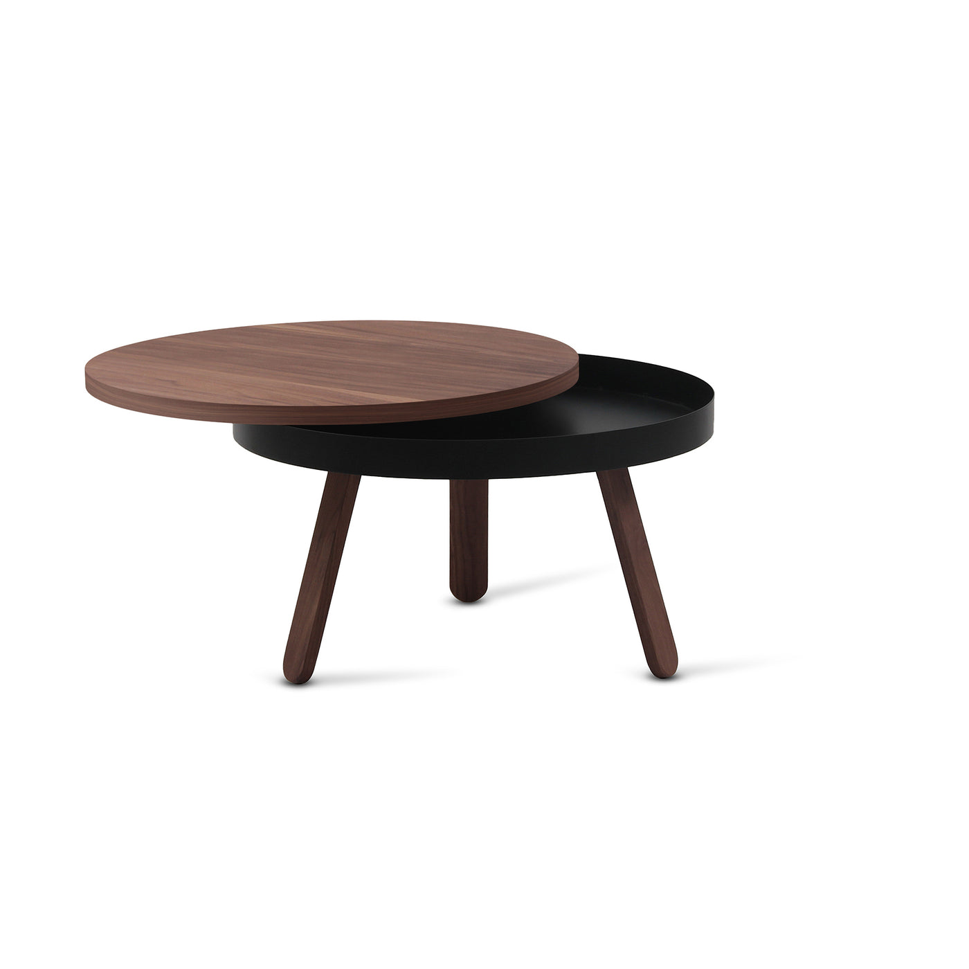 Batea M Coffee Table · Walnut & black – Woodendot